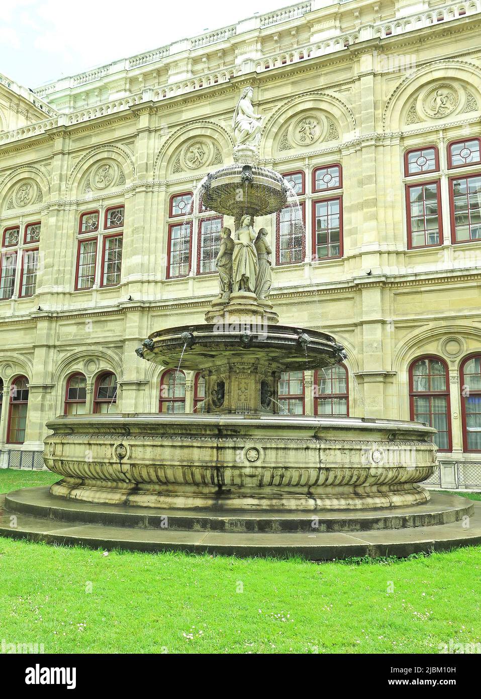 Panoramic of a palace and gardens in Vienna, Austria, Europe Stock ...