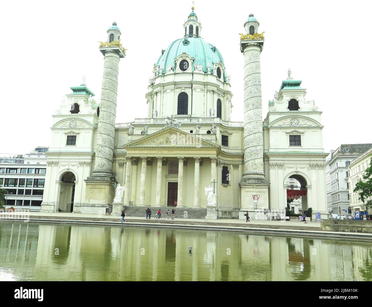 Panoramic of a palace and gardens in Vienna, Austria, Europe Stock ...