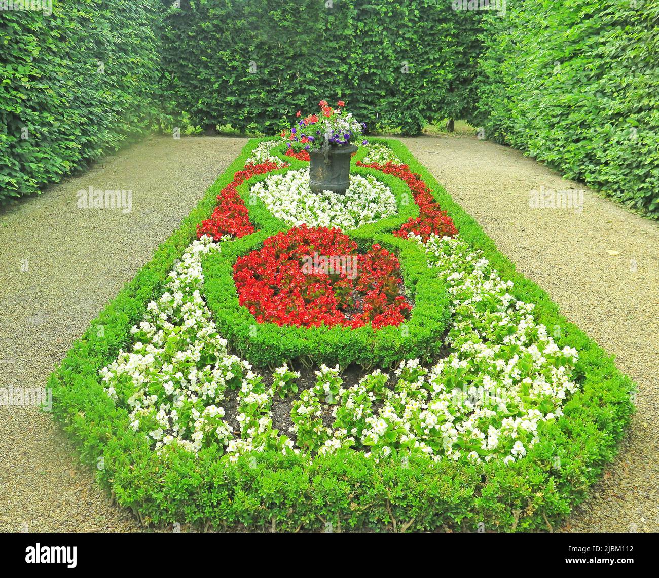 Panoramic of a palace and gardens in Vienna, Austria, Europe Stock ...
