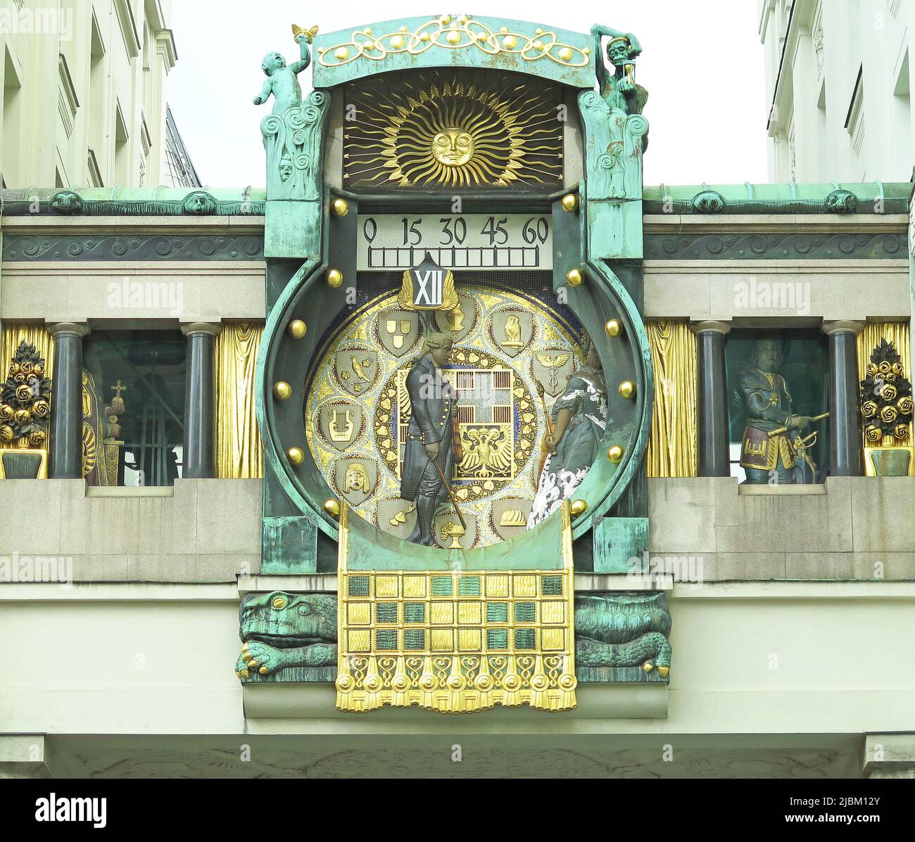 Anchor clock in Vienna, Austria, Europe Stock Photo - Alamy