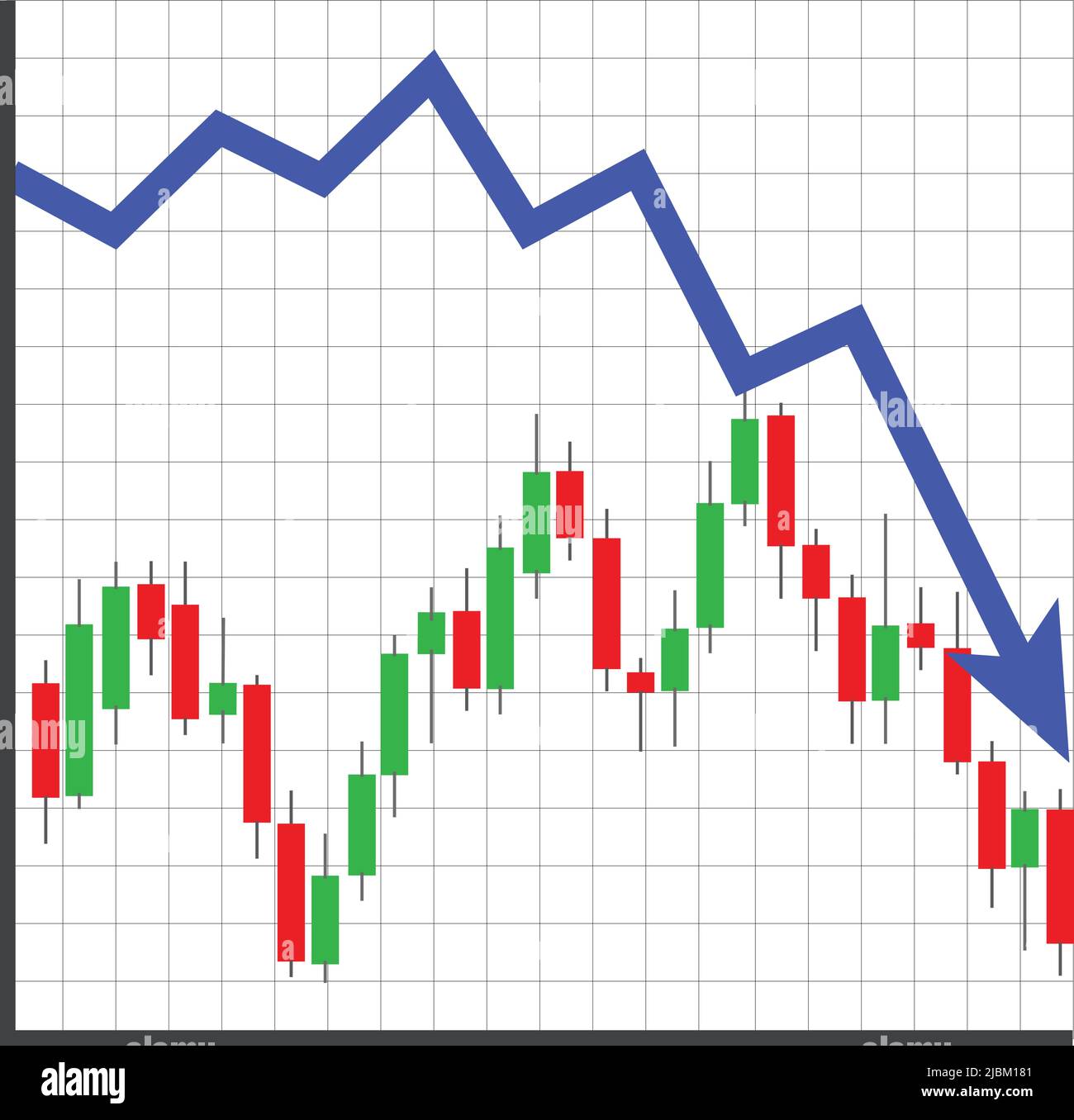 Graph on candle stick Stock Vector Images - Alamy