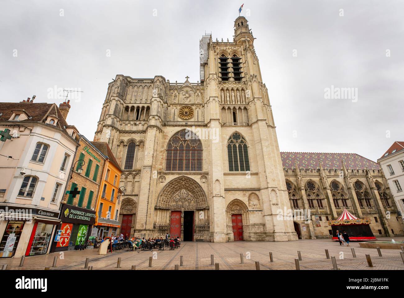 The Saint-Etienne cathedral, Sens, Yonne. Sens Cathedral is a Catholic ...