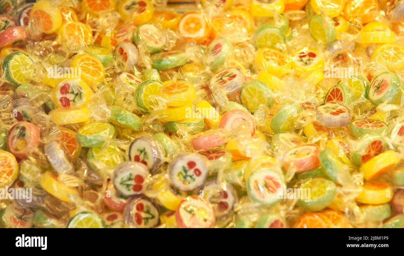 Candies and sweets in a shop of Italy, Europa Stock Photo - Alamy