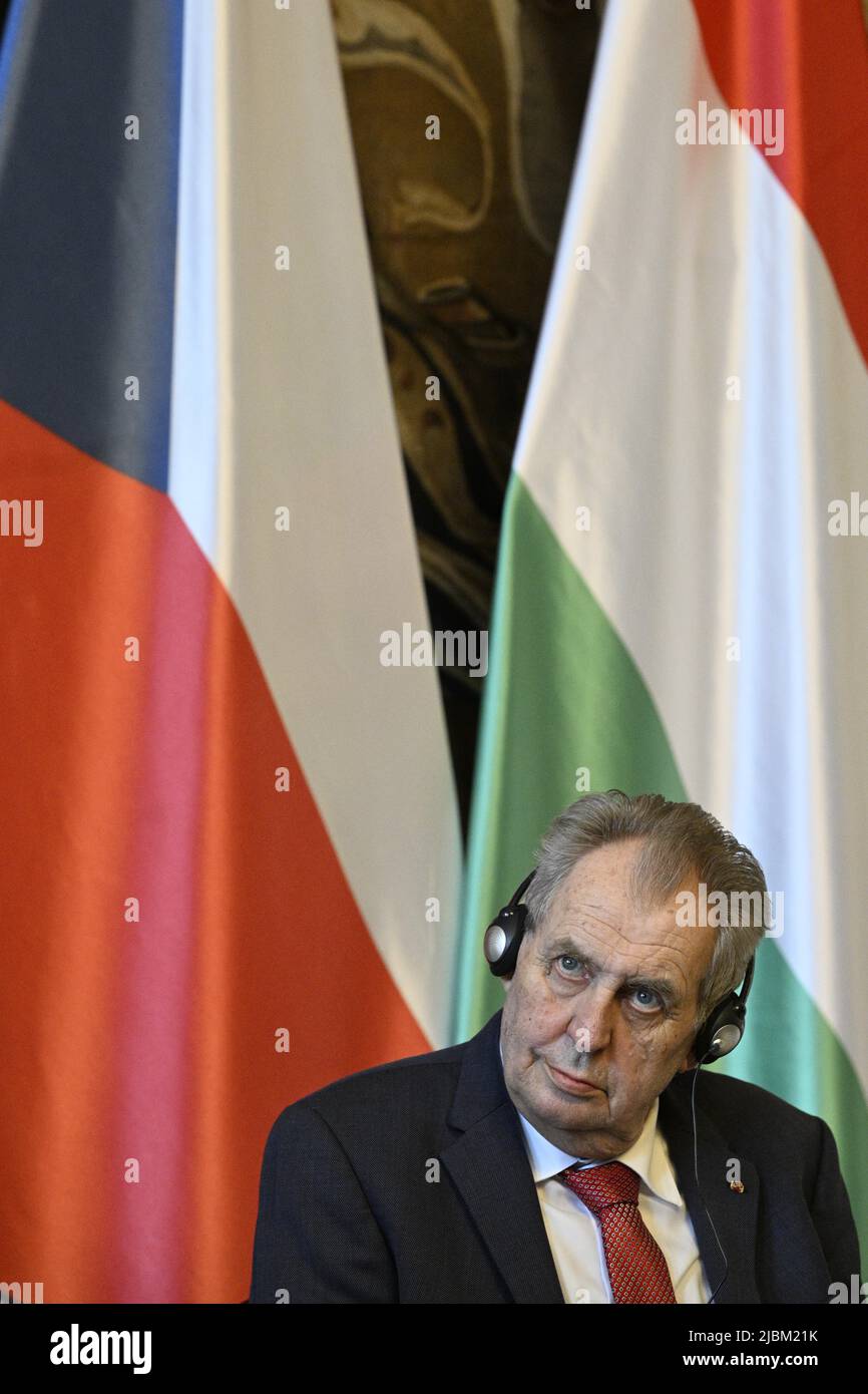 Prague, Czech Republic. 07th June, 2022. Czech President Milos Zeman ...