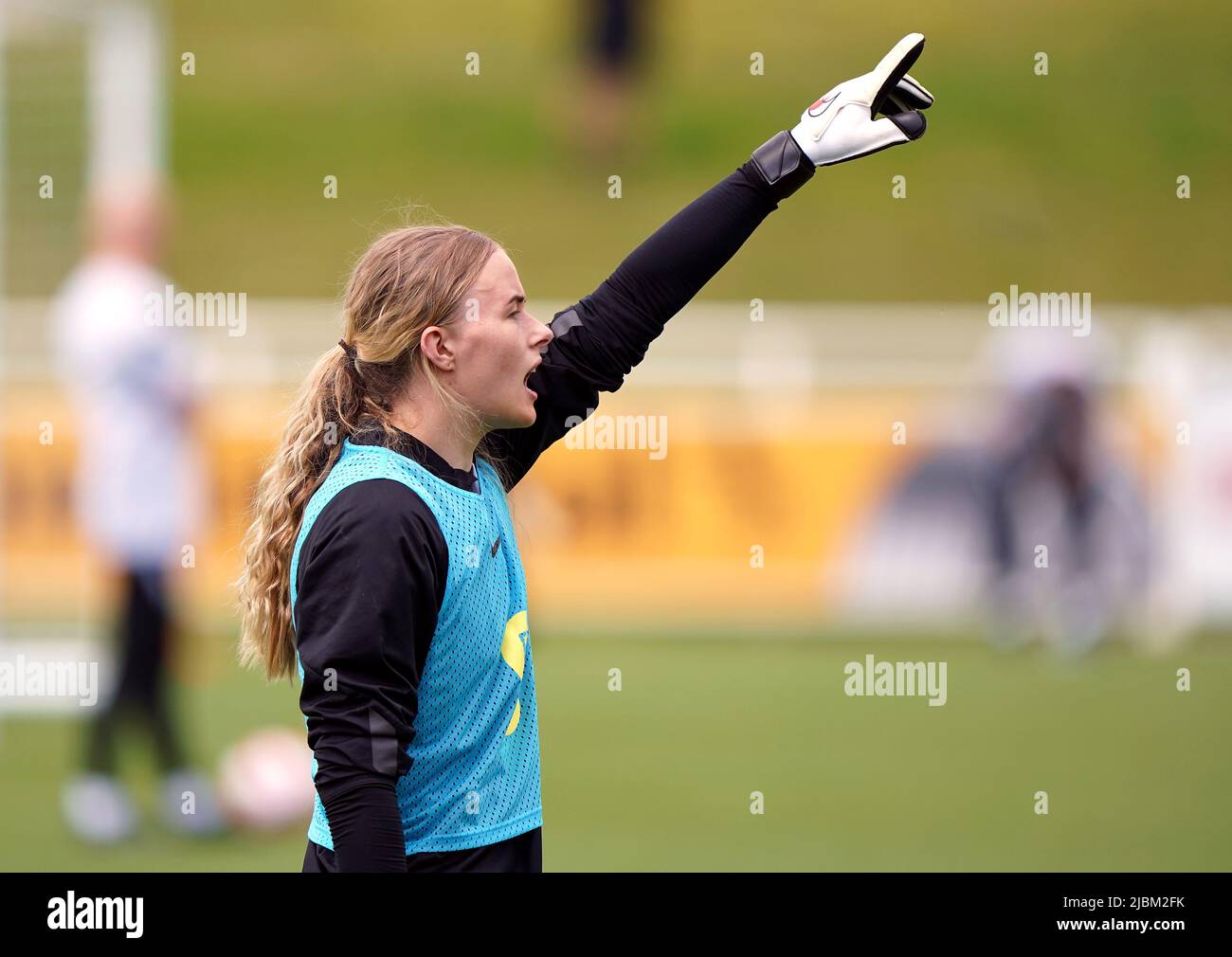 England goalkeeper Hannah Hampton during a training session at St ...