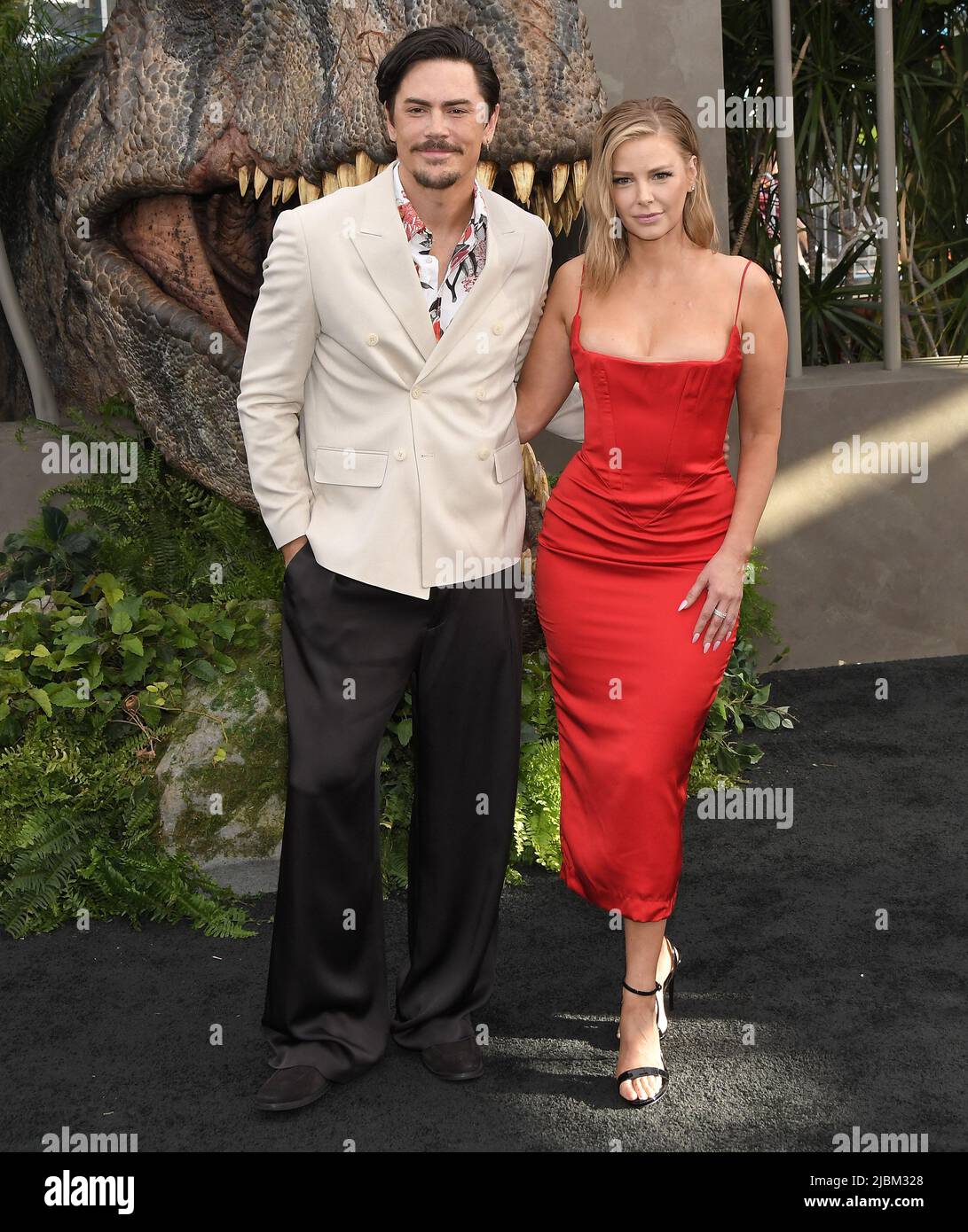 (L-R) Tom Sandoval and Ariana Madix at the Universal Pictures' JURASSIC ...