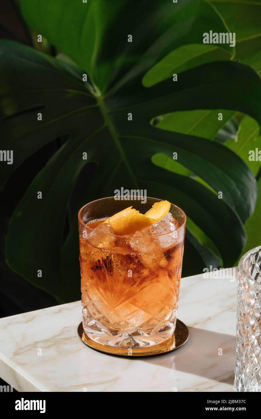 Negroni, an italian cocktail, an apéritif, first mixed in Firenze ...