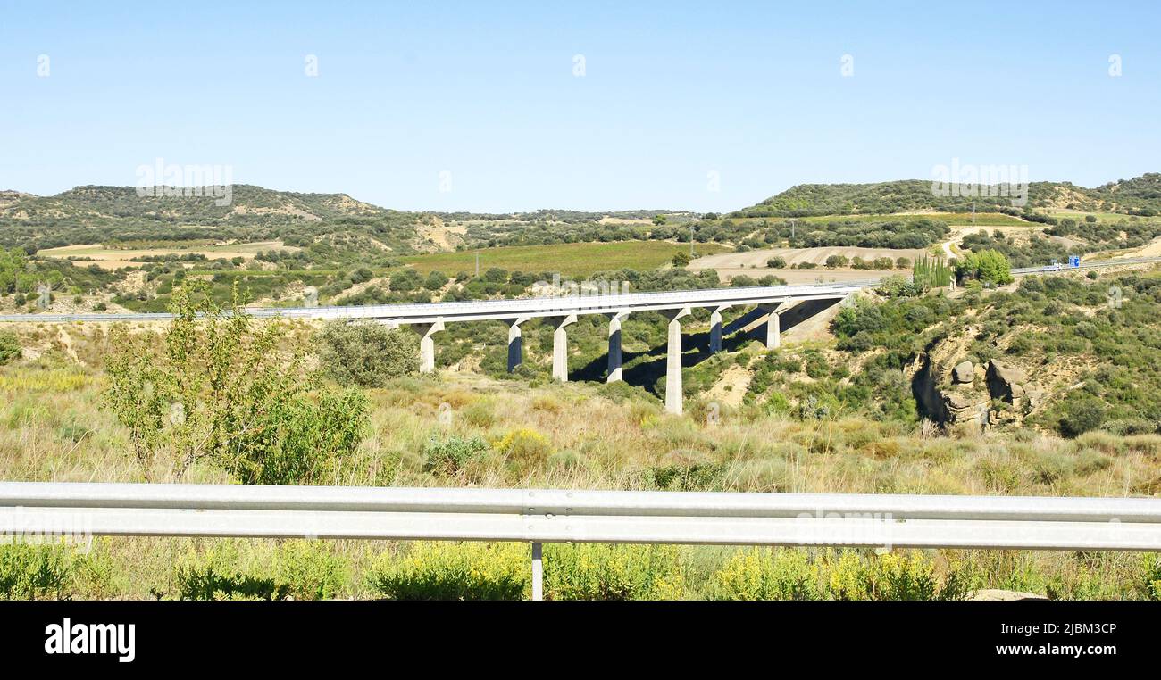 Roads, bridges and highways in the province of Huesca, Aragon, Spain ...