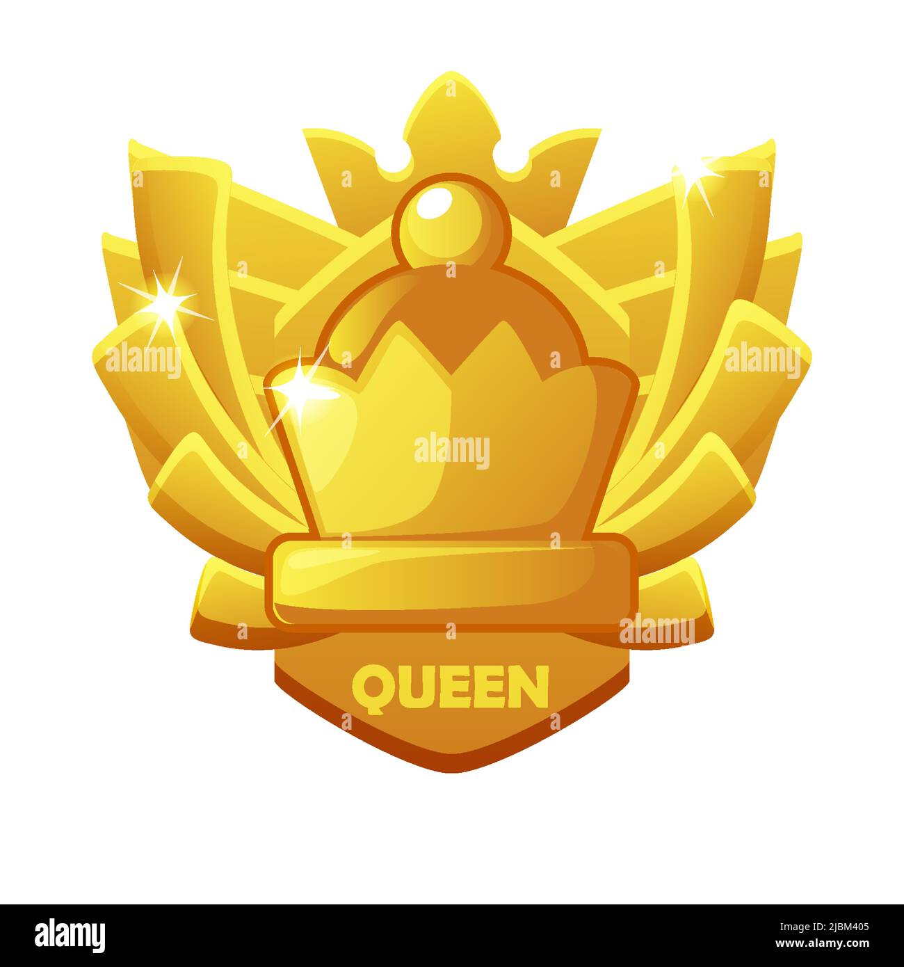 Queen icon. Chess award symbol for chess strategy board game Stock ...