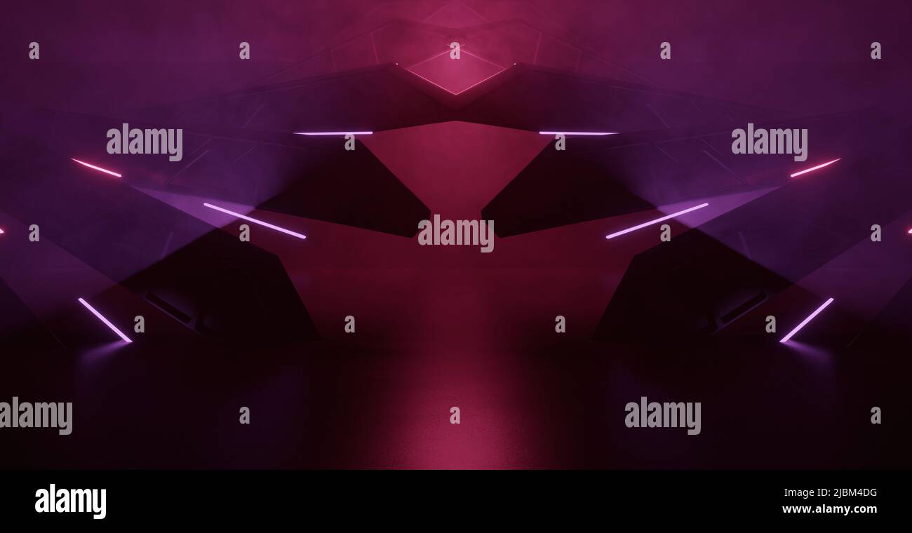 Abstract Purple Pink Concert Banner Background 3D Rendering Stock Photo ...