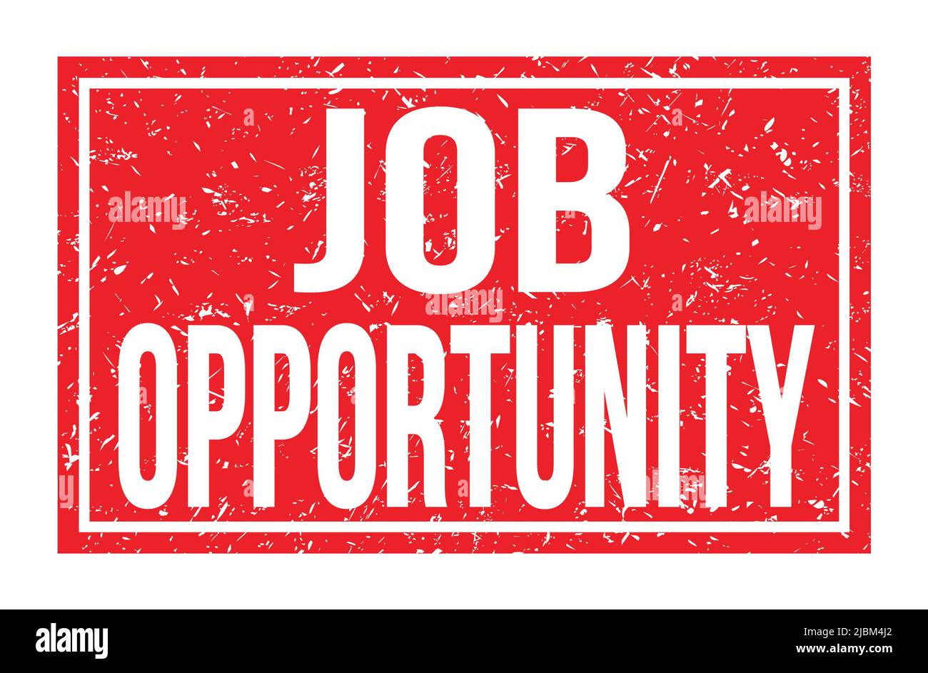 JOB OPPORTUNITY, words written on red rectangle stamp sign Stock Photo ...