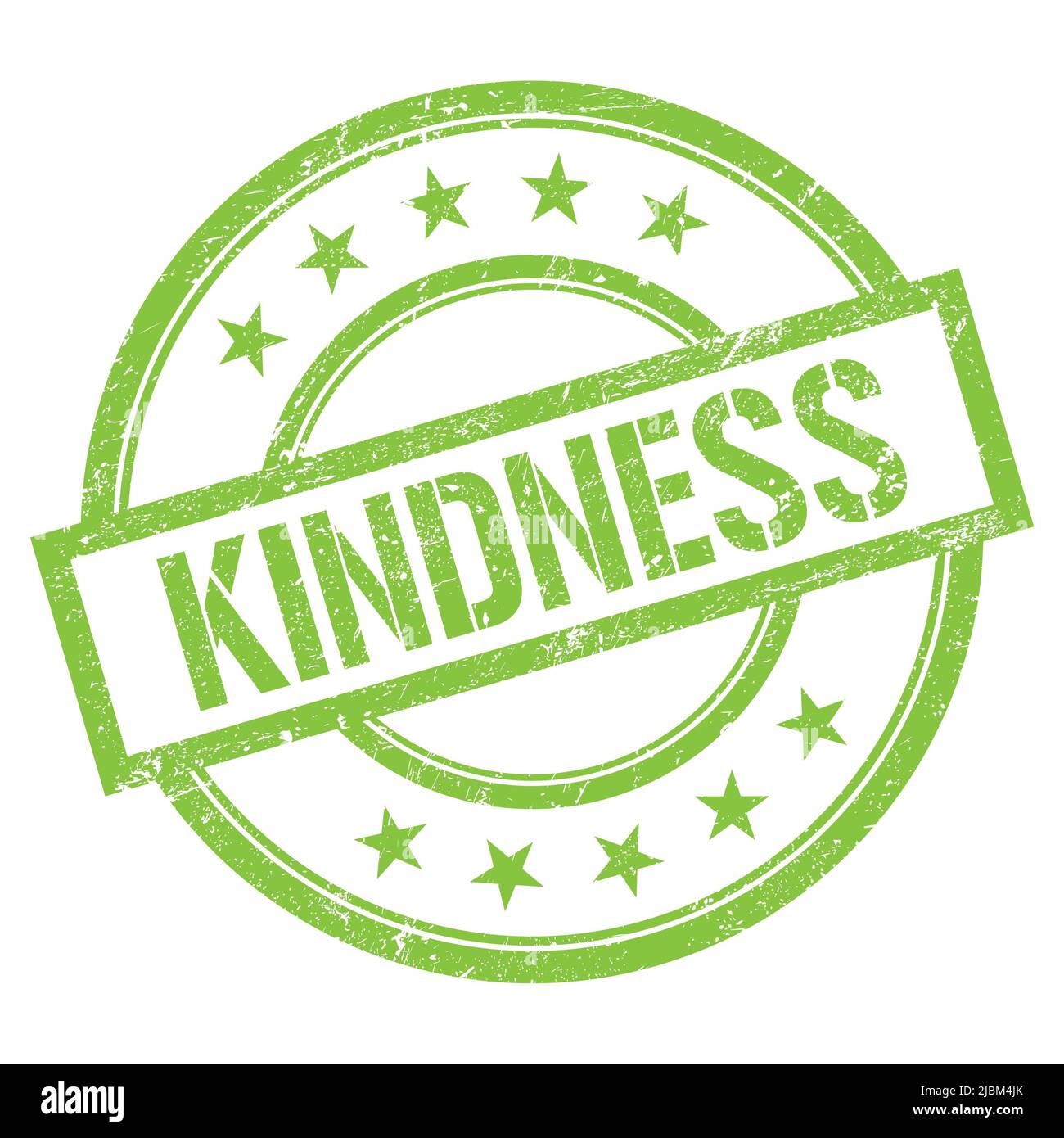 KINDNESS text written on green round vintage rubber stamp Stock Photo ...