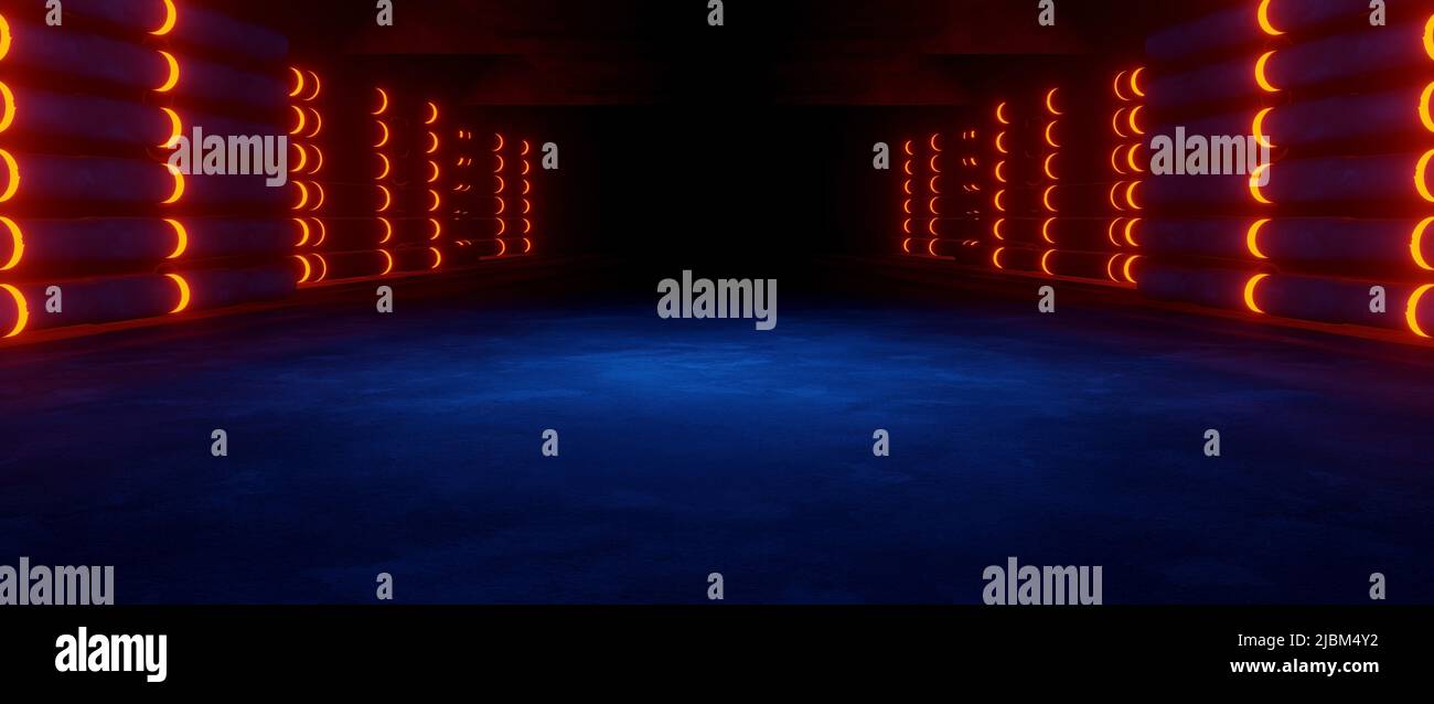 Alien SciFi Lighted Deep Blue Banner Background Wallpaper For Showroom ...