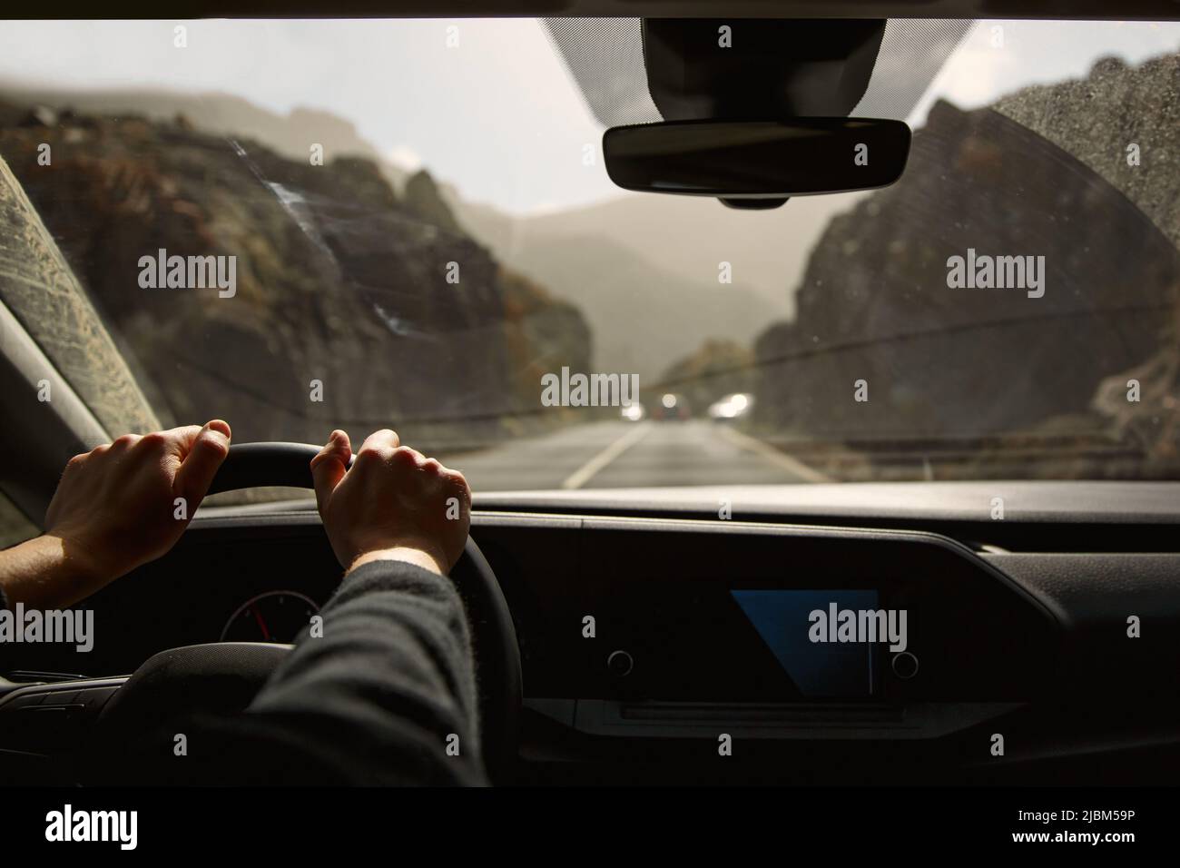 View from cab mirror hi-res stock photography and images - Alamy