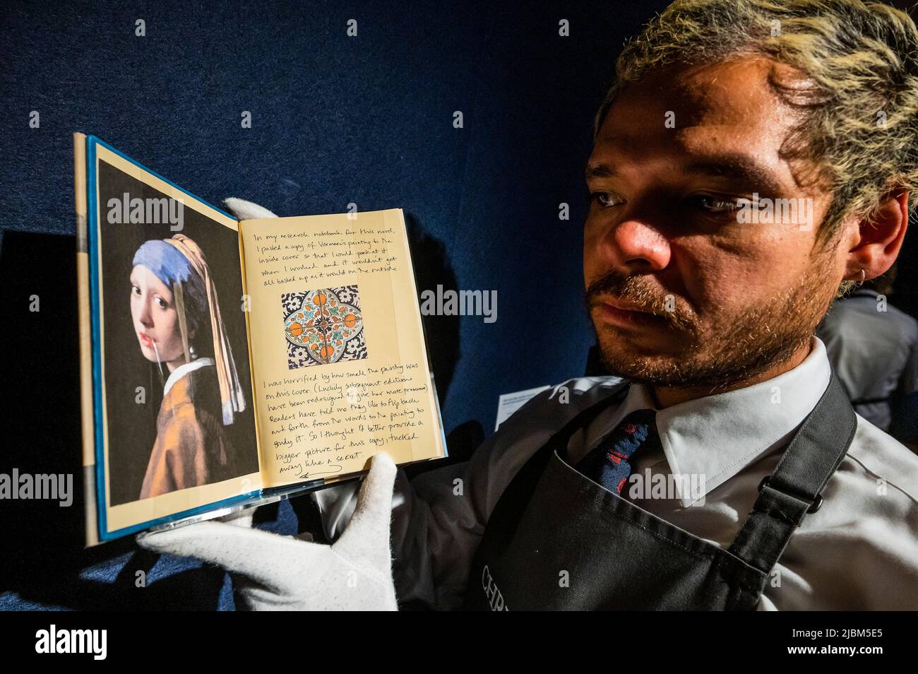 London, UK. 7th June, 2022. An annotated copy of the Girl wit the Pearl ...