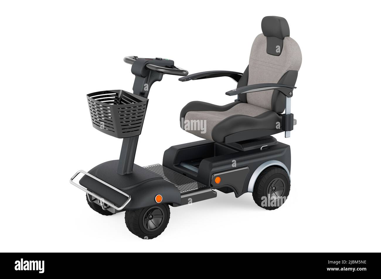 Powered mobility scooter, 3D rendering isolated on white background ...