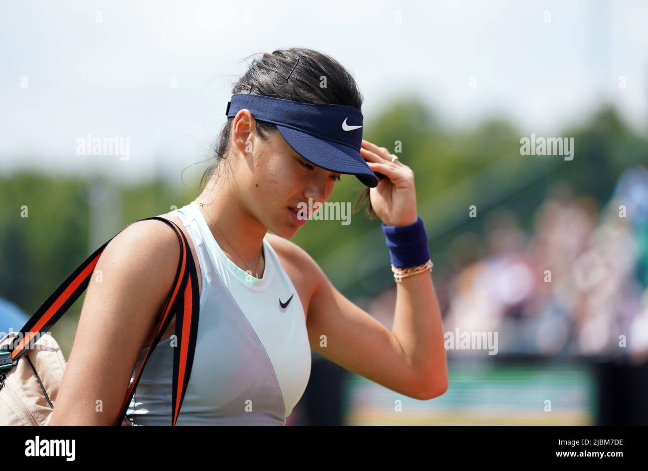 Emma Raducanu walks off court after retiring injured from her match ...