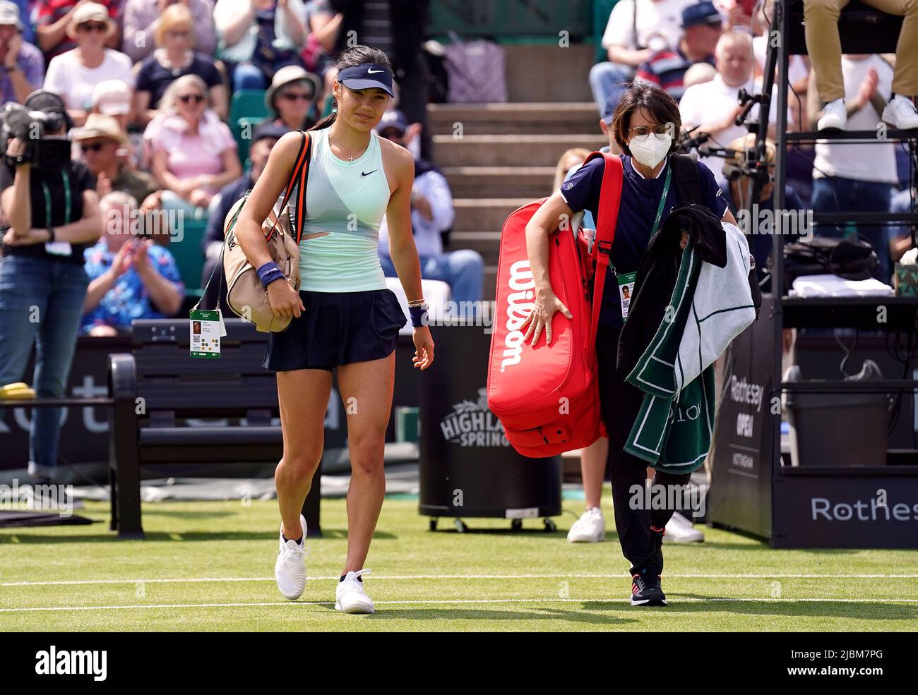 Emma Raducanu walks off court after retiring injured from her match ...