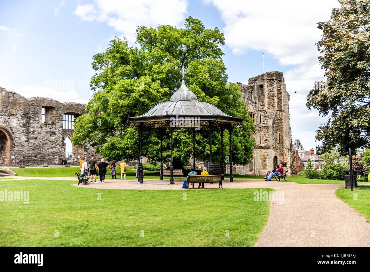 Medieval Gothic castle gardens in Newark on Trent, near Nottingham ...