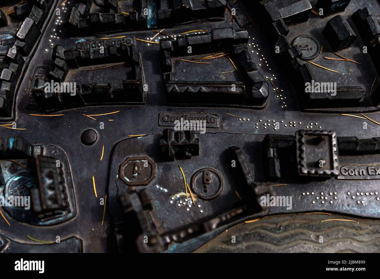 Map of Newarks castlegate, nottinghamshire, england, uk Stock Photo - Alamy