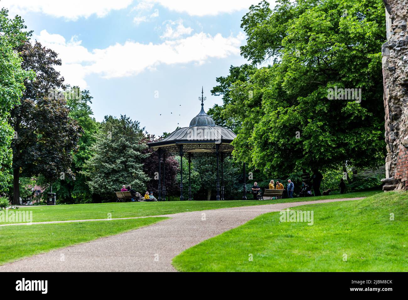 Medieval Gothic castle gardens in Newark on Trent, near Nottingham ...
