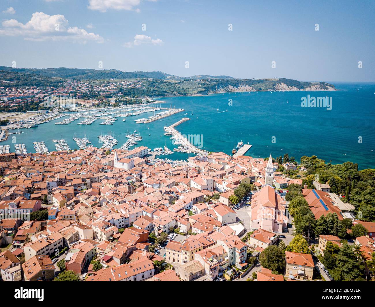 The panoramic view of koper coastline in Slovenia Stock Photo - Alamy