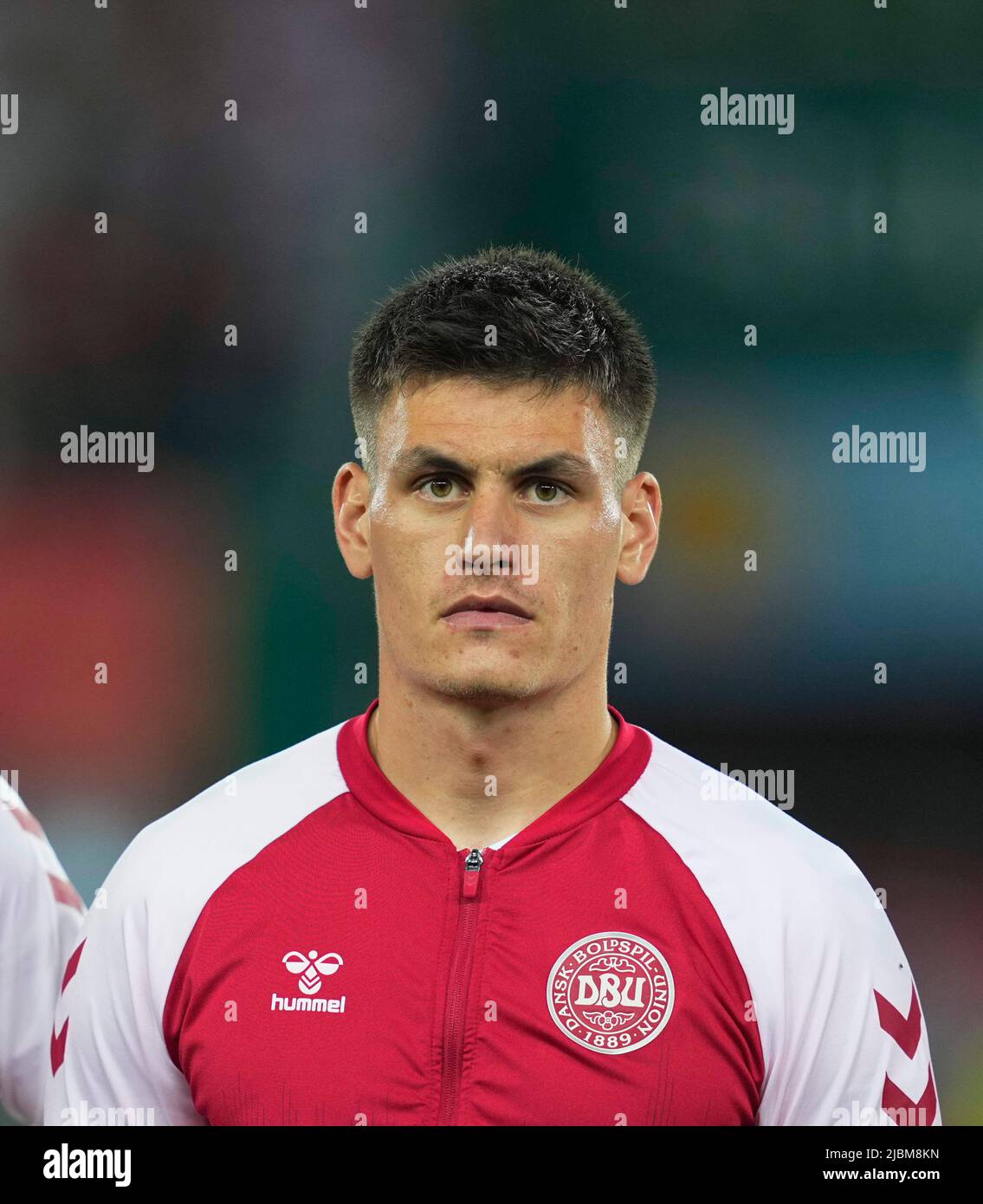 Ernst-Happel Stadium, Vienna, Austria. 6th June, 2022. Joakim Maehle of ...