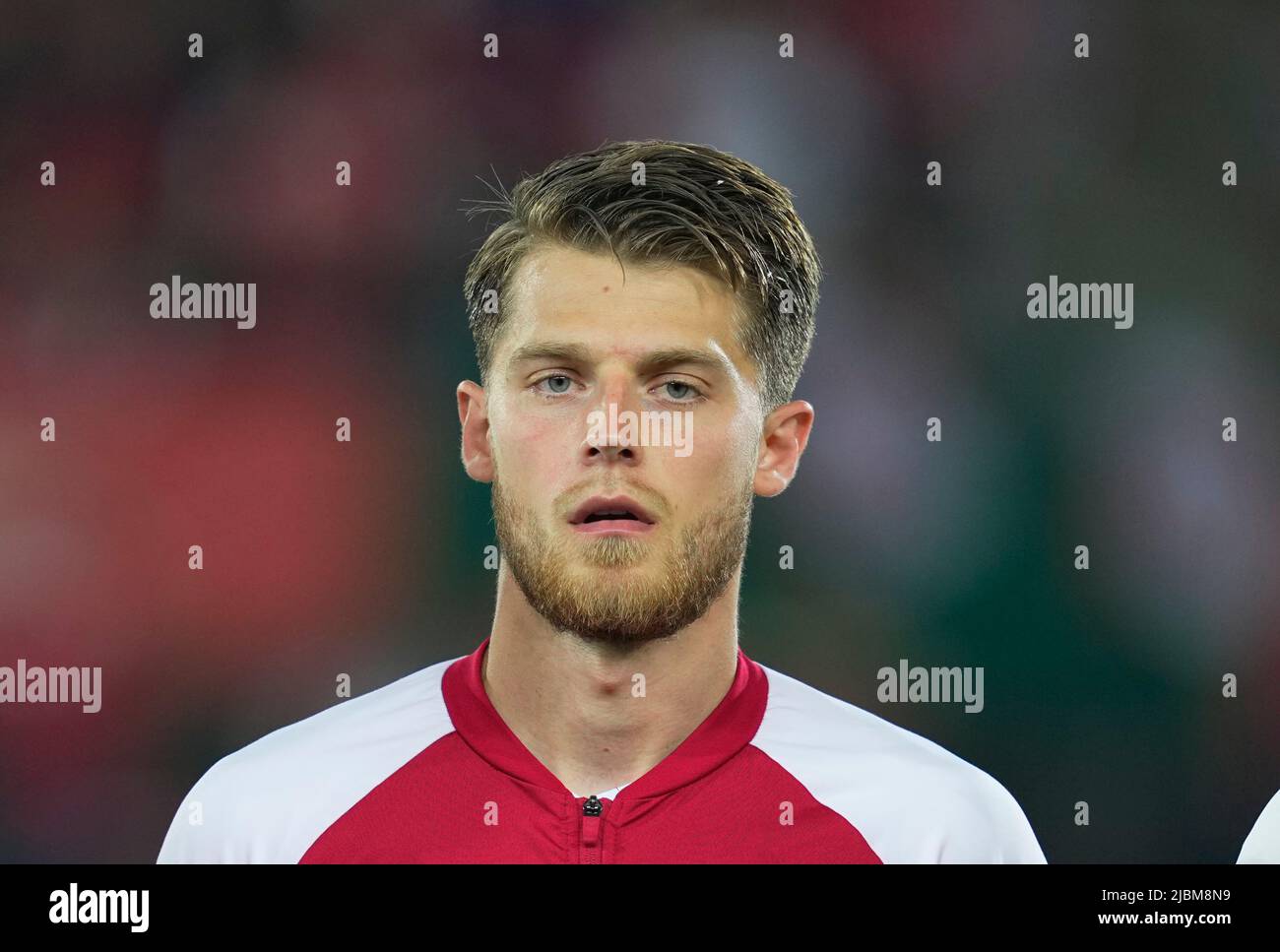 Ernst-Happel Stadium, Vienna, Austria. 6th June, 2022. Mathias Jensen ...