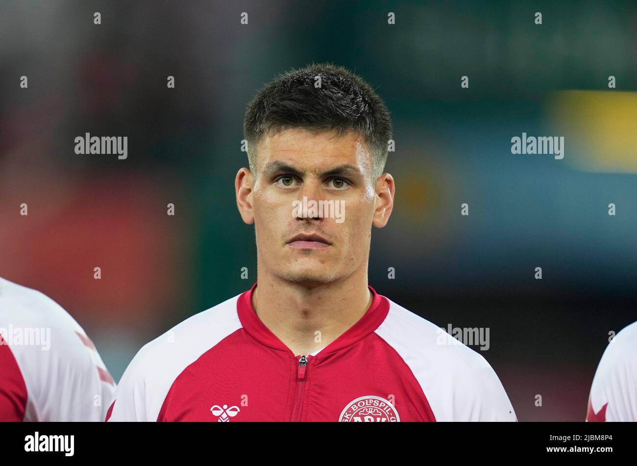 Ernst-Happel Stadium, Vienna, Austria. 6th June, 2022. Joakim Maehle of ...