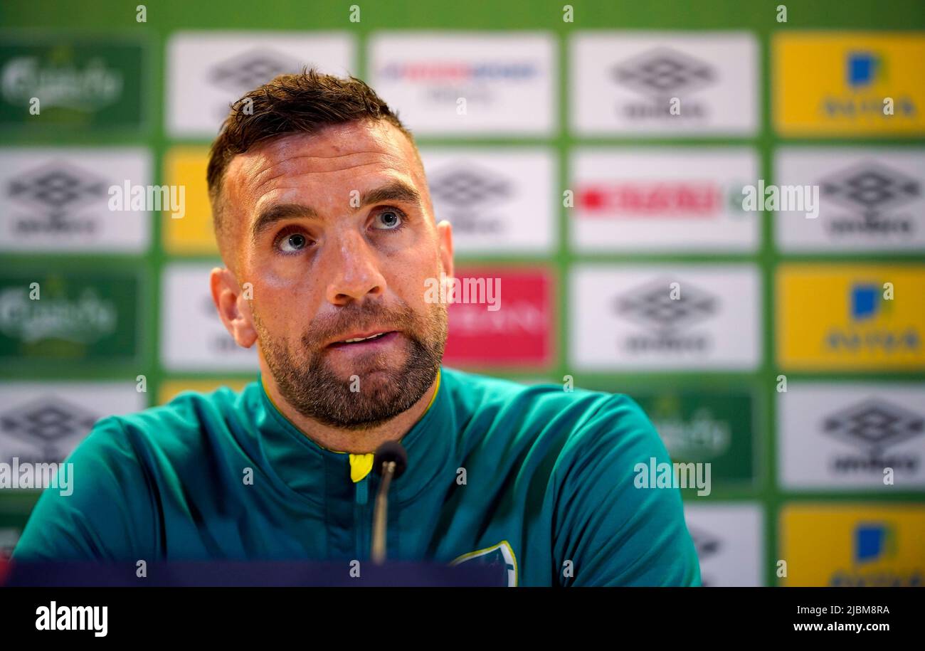 Republic of Ireland's Shane Duffy during a press conference at the ...