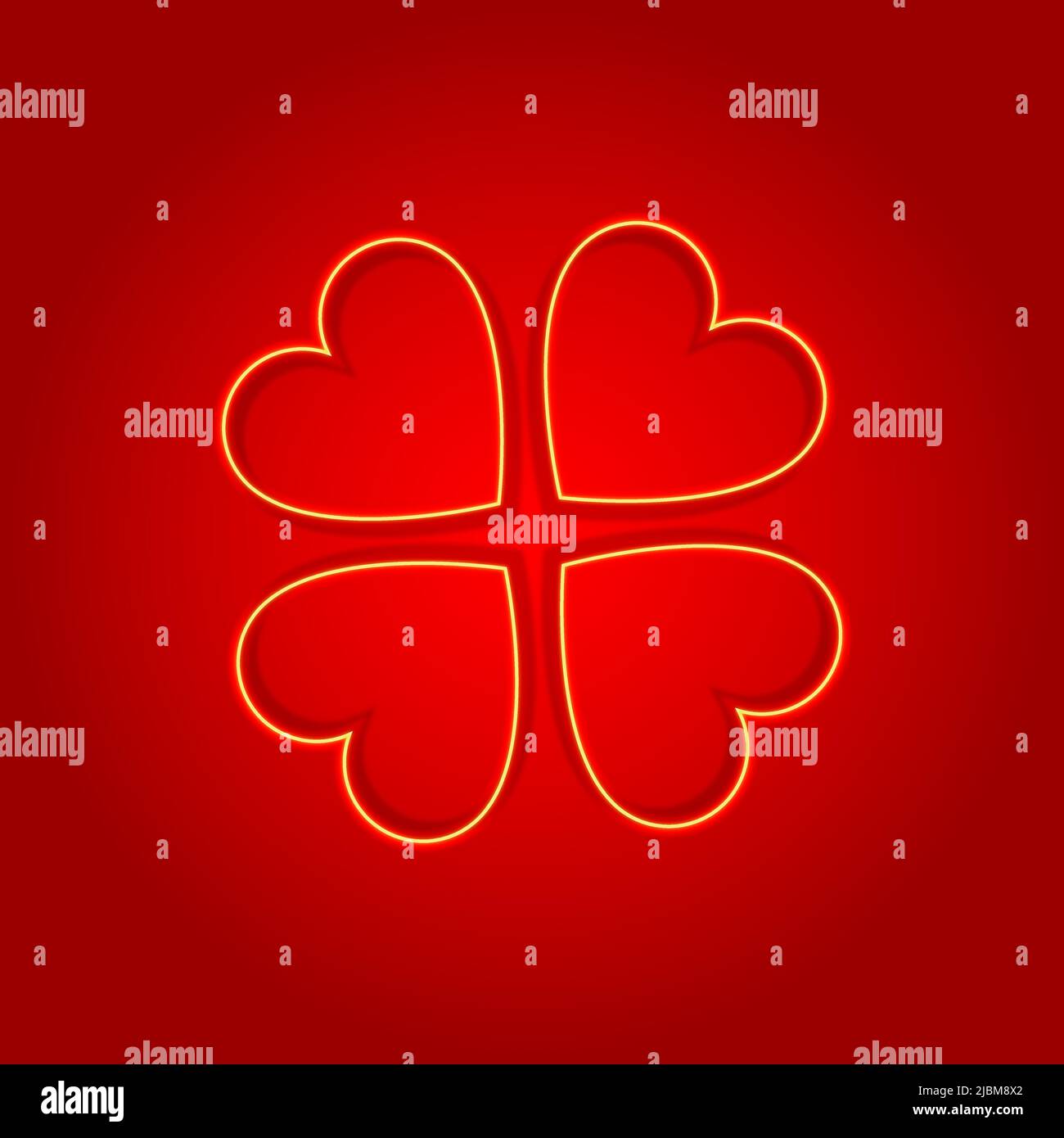 Gold clover four leaves Stock Vector Images - Alamy