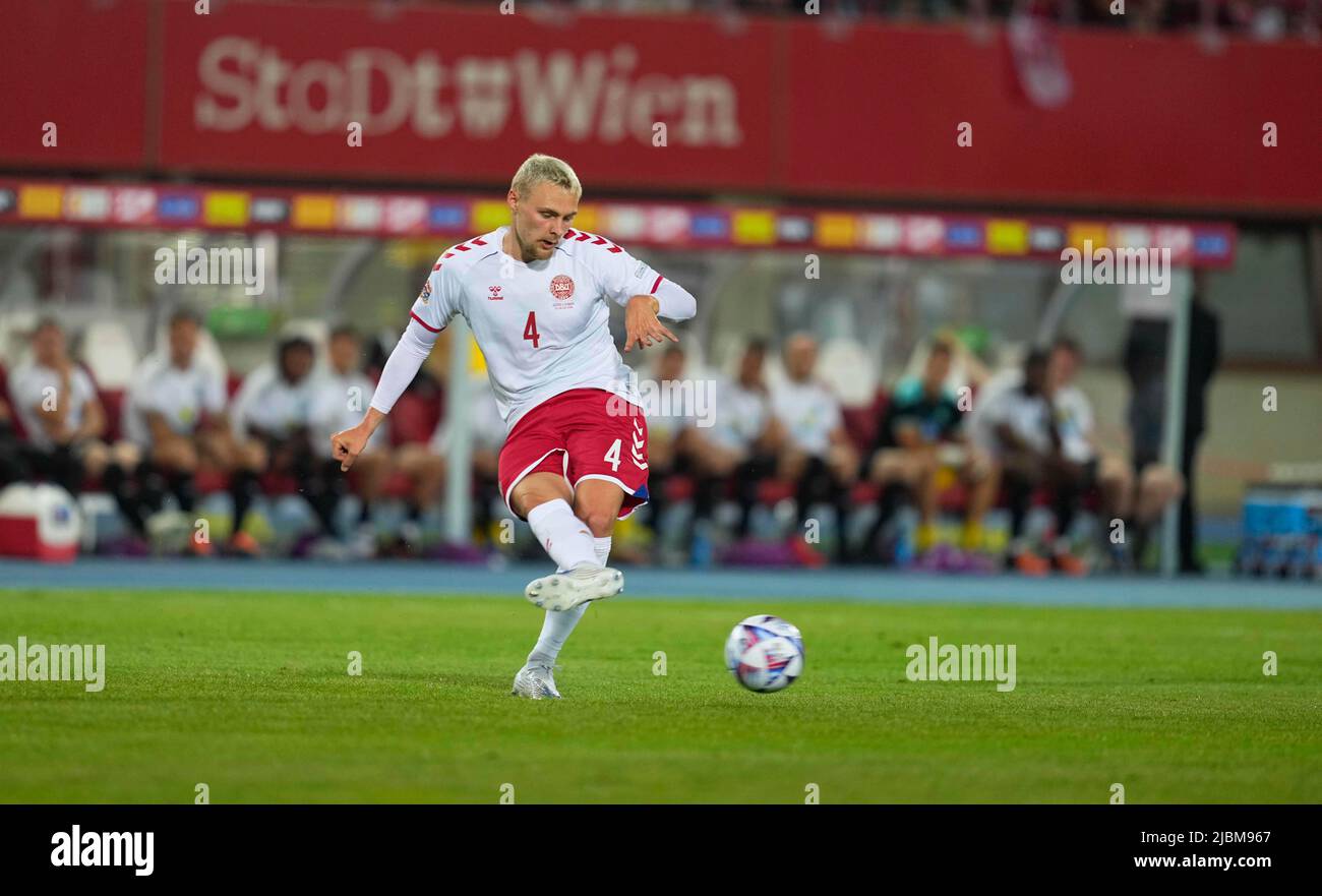 Ernst-Happel Stadium, Vienna, Austria. 6th June, 2022. Victor Nelsson ...
