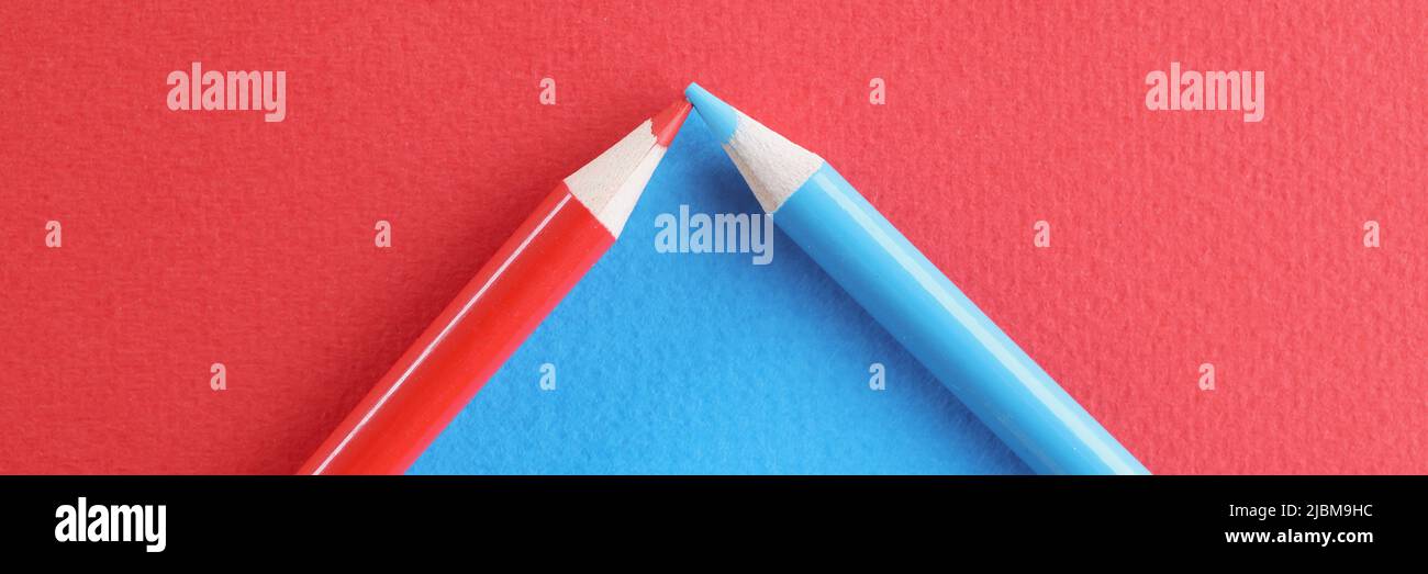 Pens tips touch each other Stock Photo - Alamy