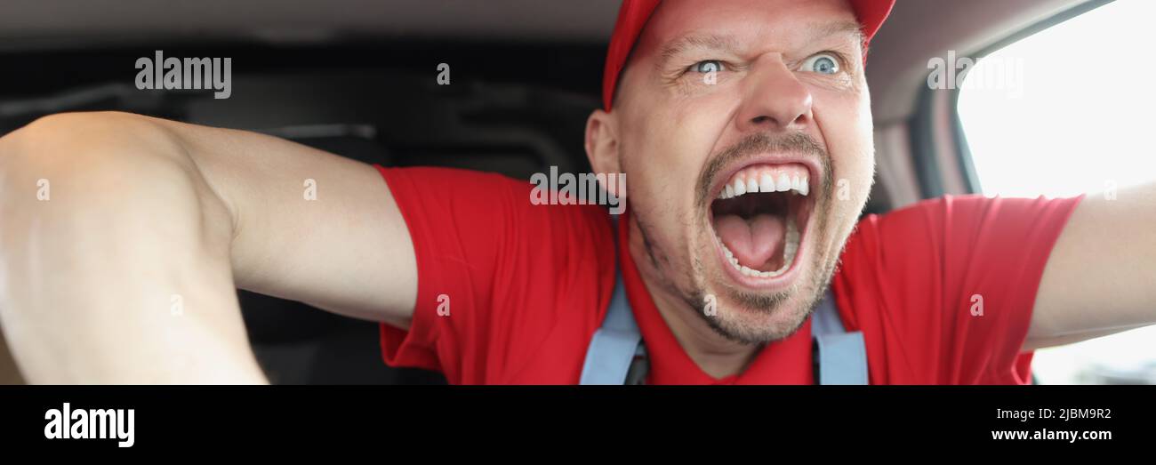 Guy with crazy facial expression Stock Photo - Alamy