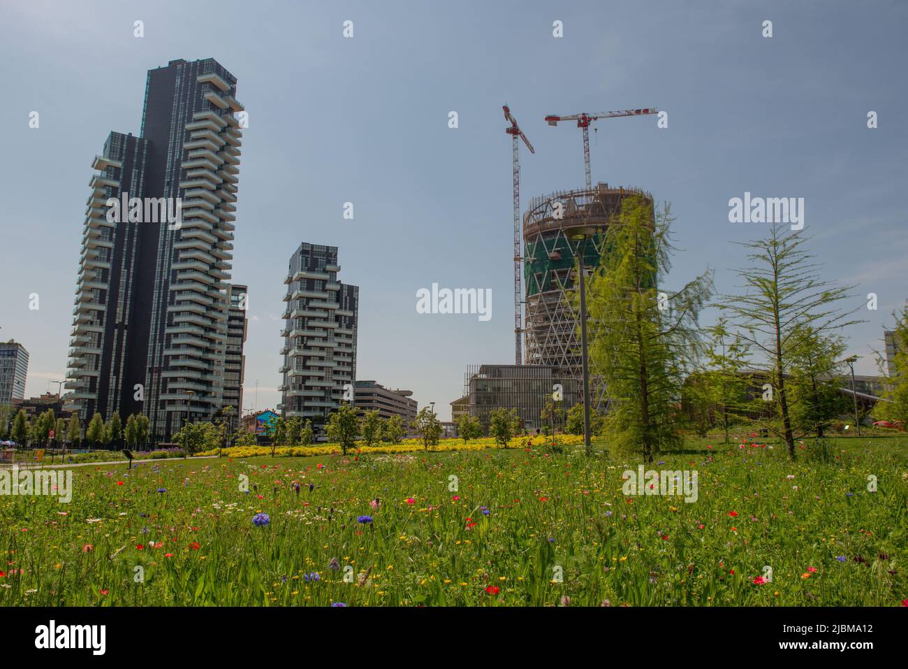 Milan italy 4 may 2021: Skyscrapers with woods on the terraces to ...