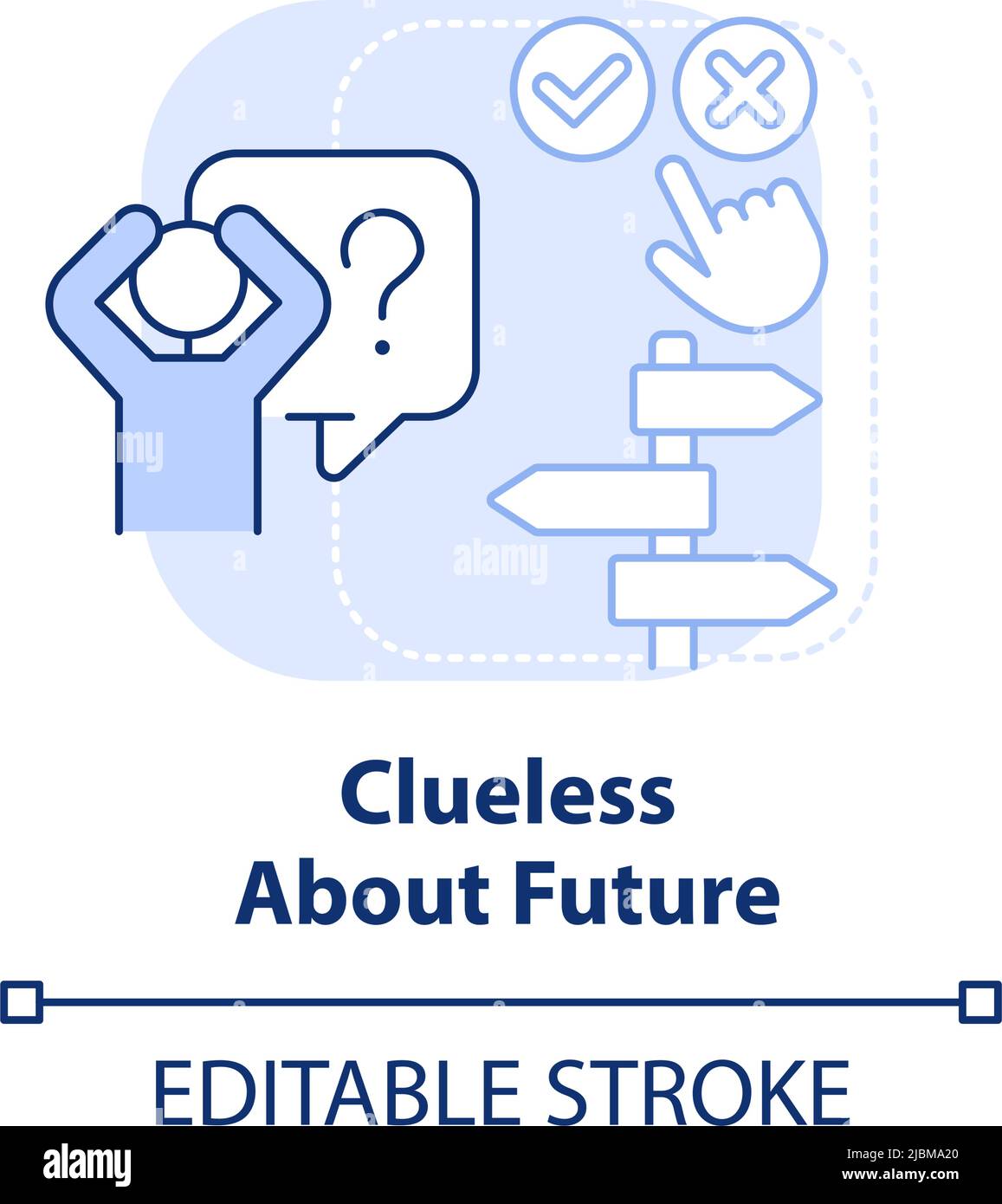 Clueless about future light blue concept icon Stock Vector Image & Art ...