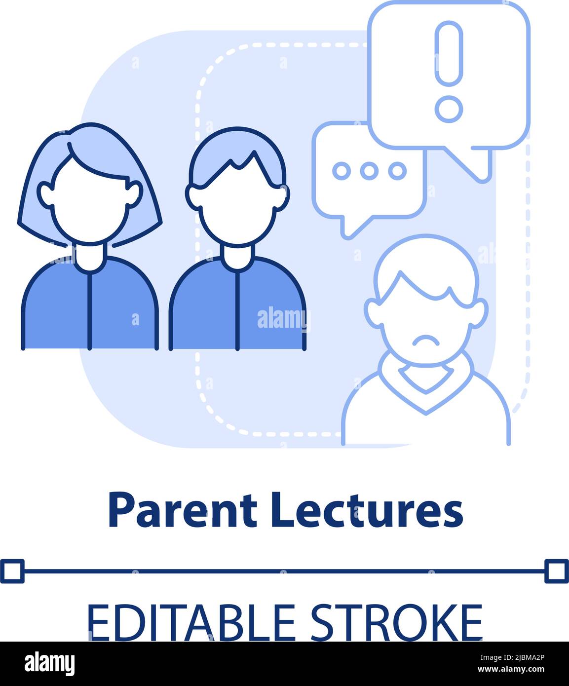 Parent lectures light blue concept icon Stock Vector Image & Art - Alamy