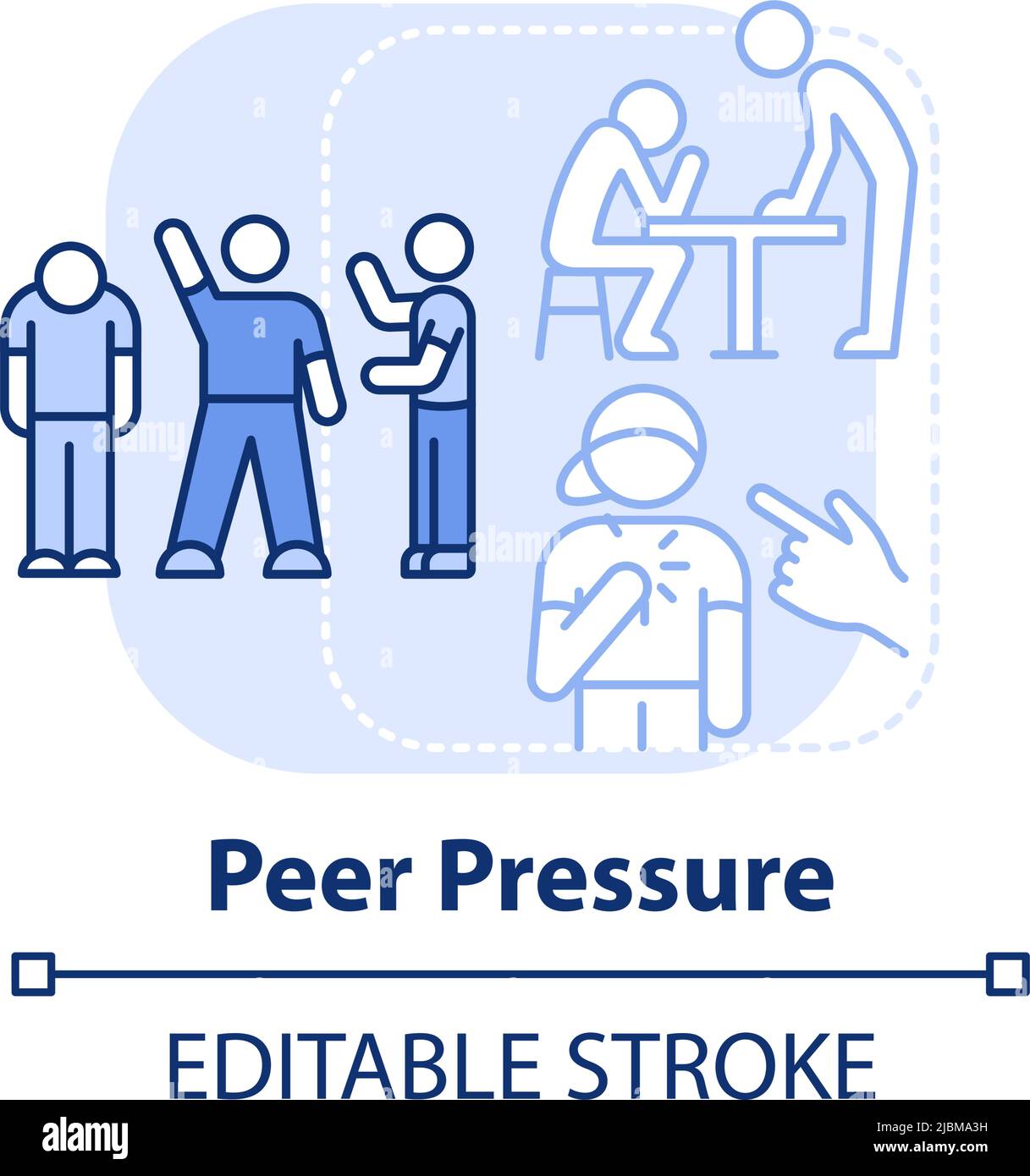 Peer pressure Stock Vector Images - Alamy