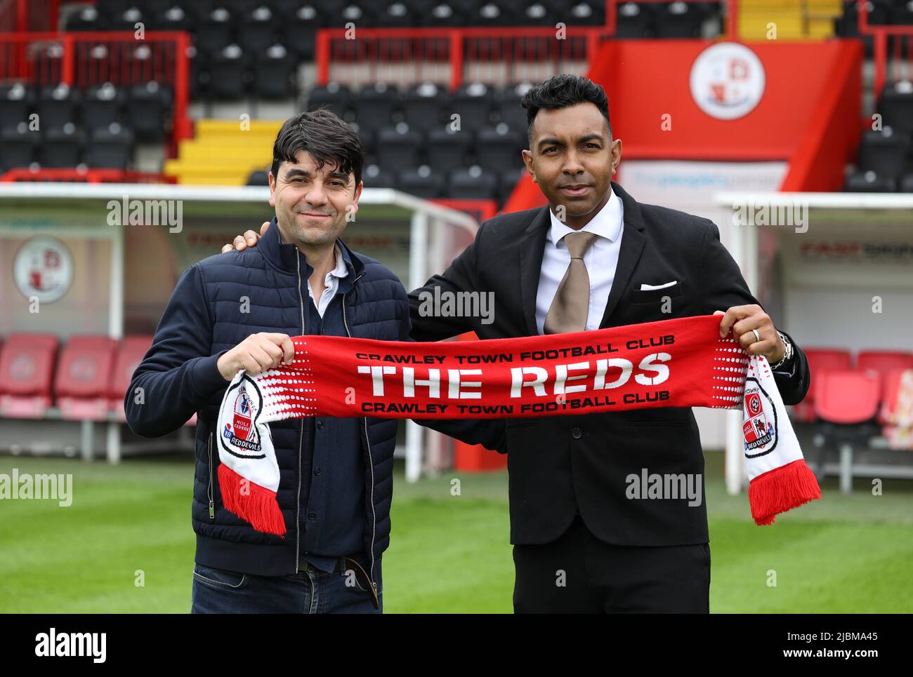 Crawley, UK. 7th June, 2022. Crawley Town Football Club's new manager ...