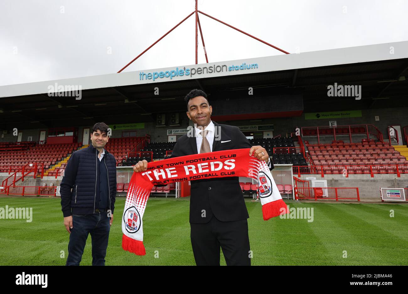 Crawley, UK. 7th June, 2022. Crawley Town Football Club's new manager ...