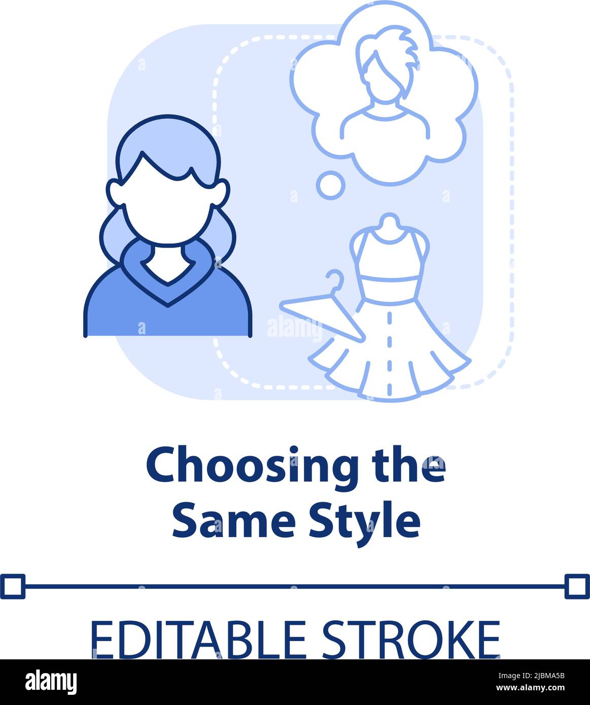 Choosing same style light blue concept icon Stock Vector Image & Art ...