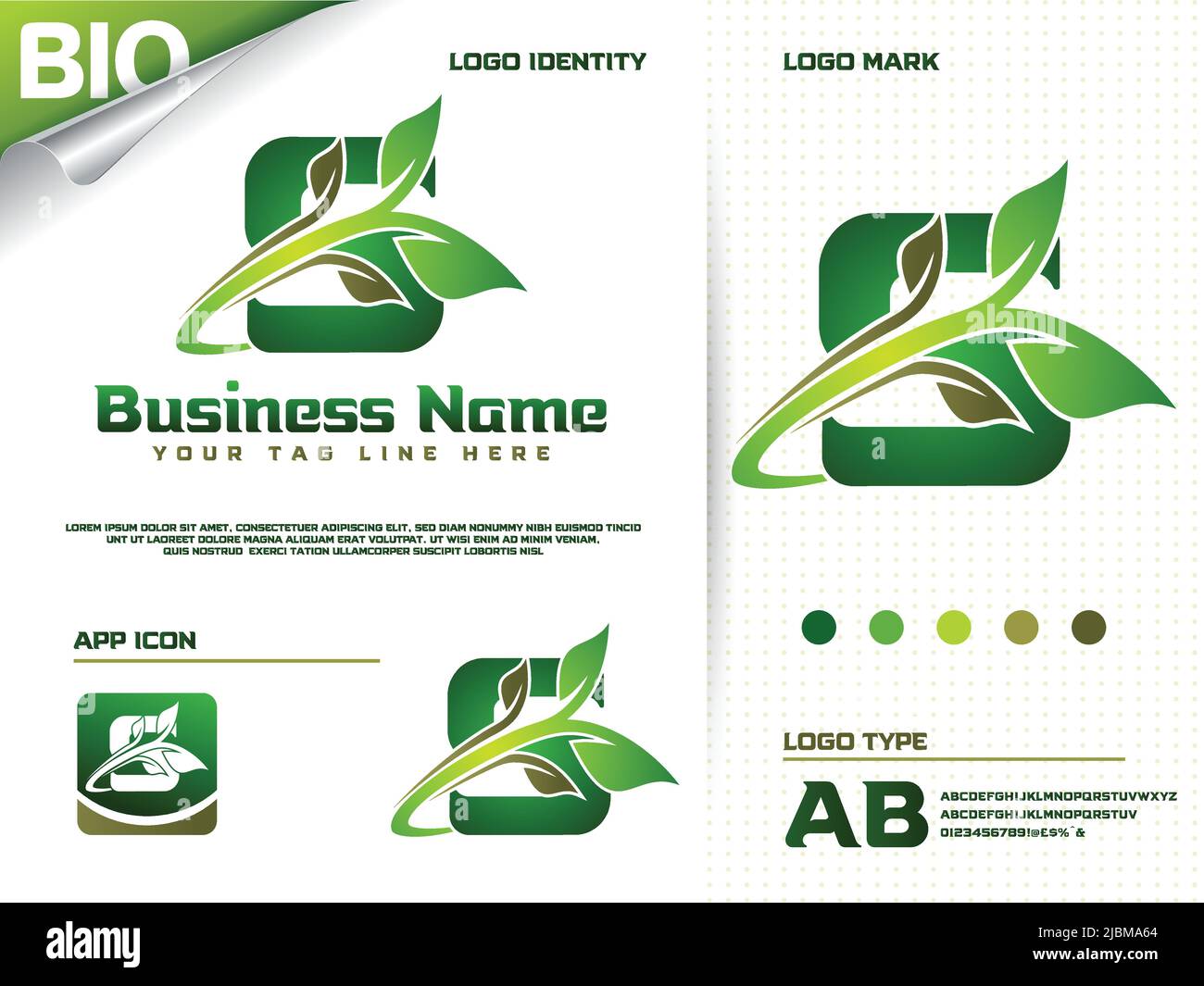 Initial letter S with Green leaf logo design vector Stock Vector Image ...