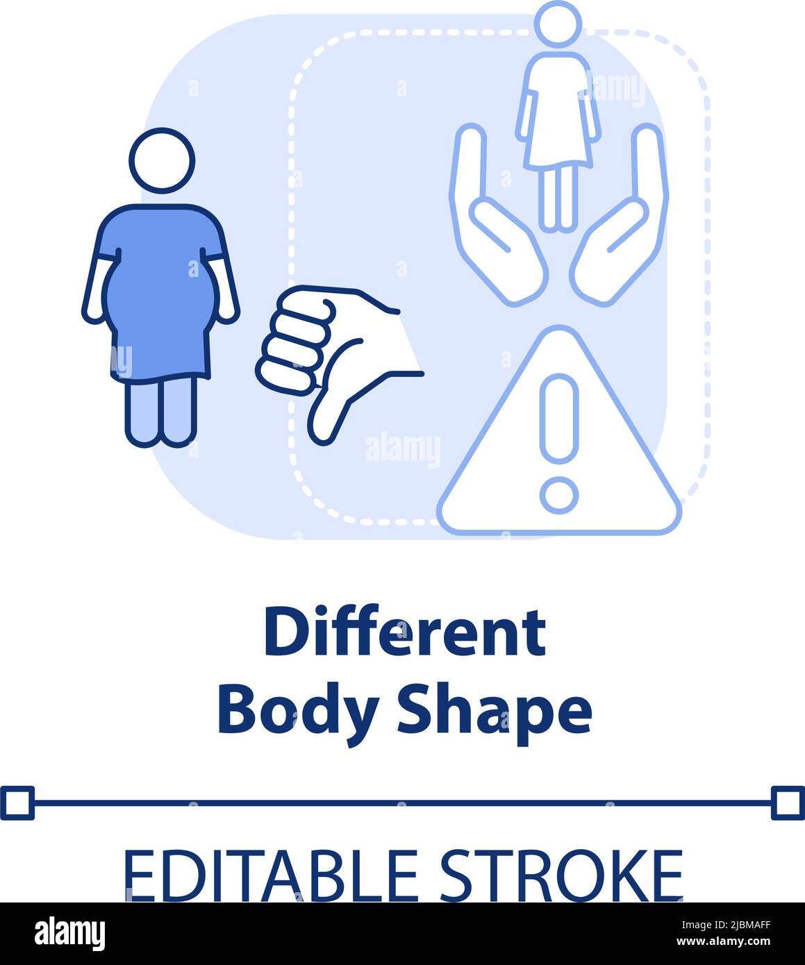 Different body shape light blue concept icon Stock Vector Image & Art ...