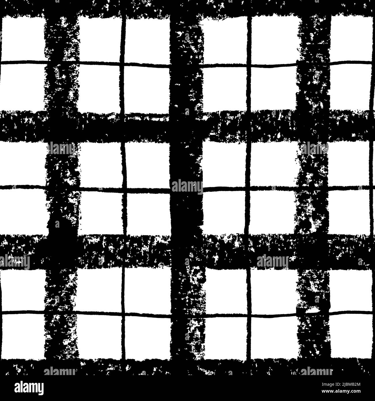 Checkered hand drawn black vector seamless pattern Stock Vector Image ...