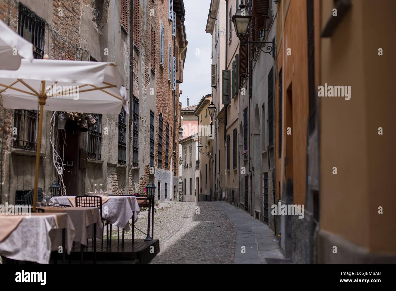 beautiful street architecture in italy the city of cremonia milan rome ...