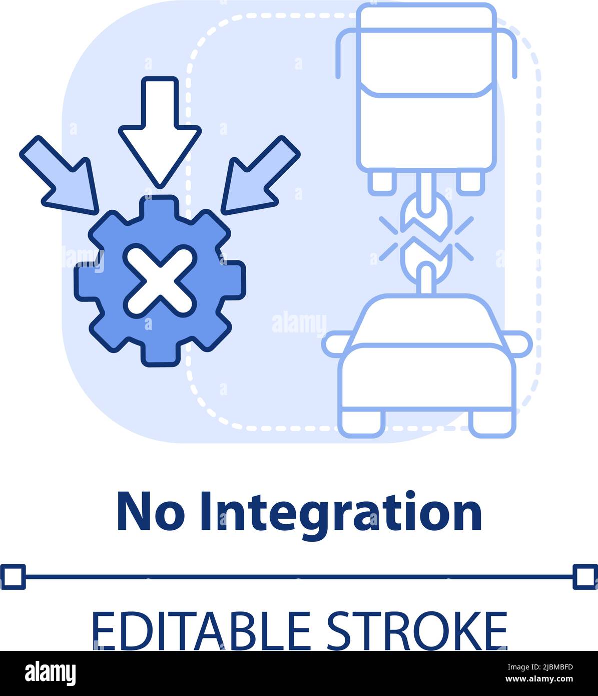 No integration light blue concept icon Stock Vector Image & Art - Alamy