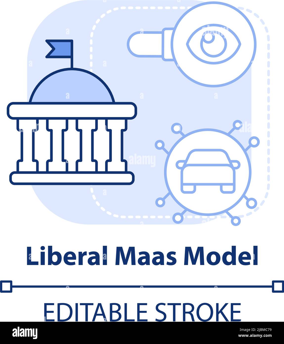 Liberal Maas model light blue concept icon Stock Vector Image & Art - Alamy