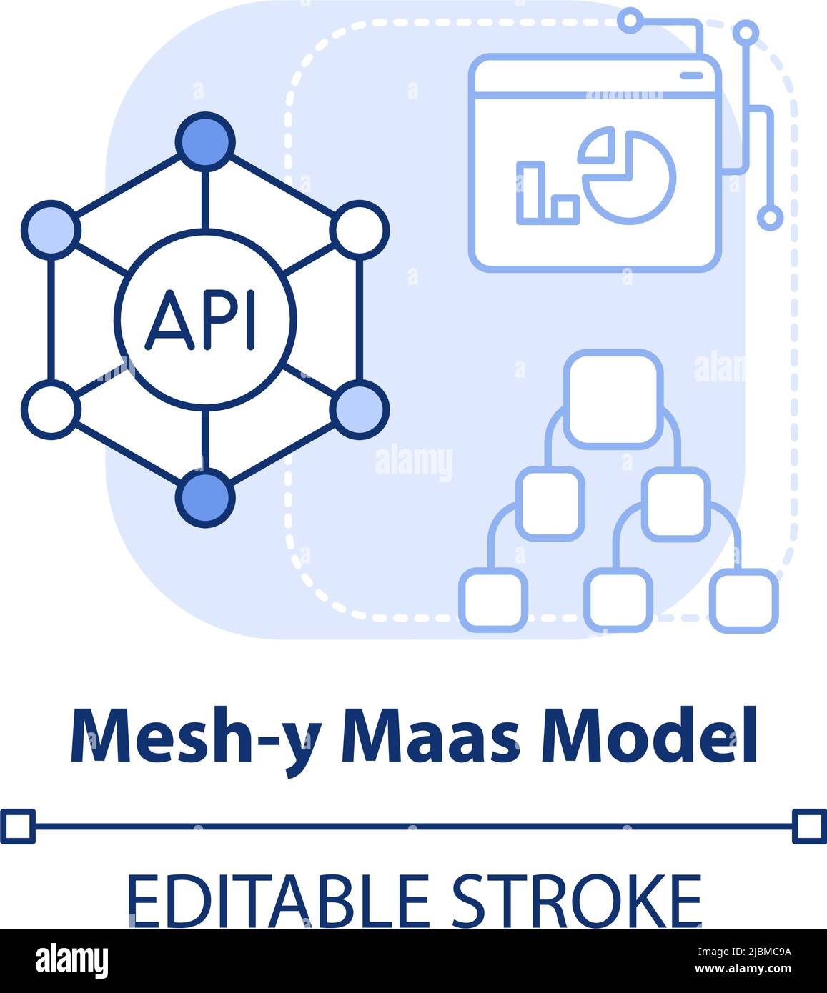 Mesh-y Maas model light blue concept icon Stock Vector Image & Art - Alamy