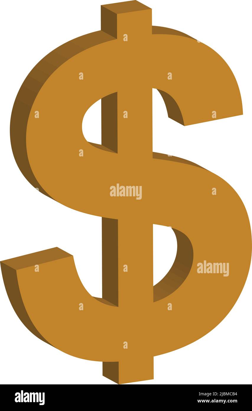 dollar sign yellow color. vector. on white background Stock Vector ...