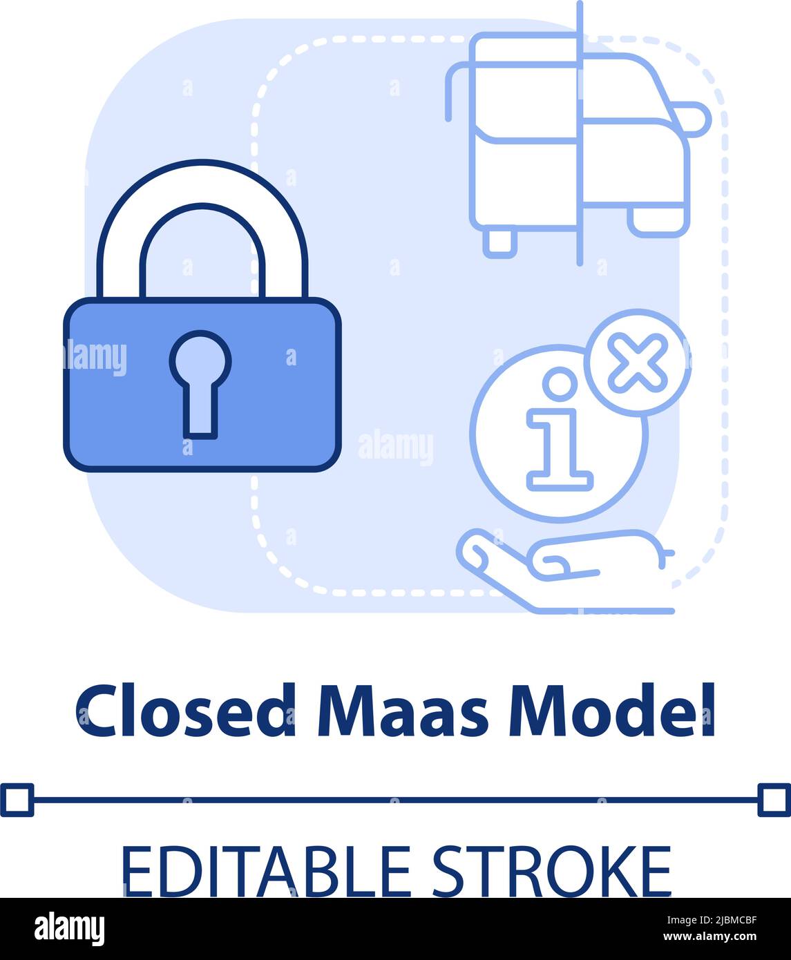 Closed Maas model light blue concept icon Stock Vector Image & Art - Alamy